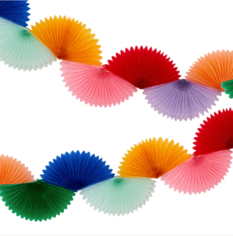 Rainbow Honeycomb Fan Garland | Nashville Sweets